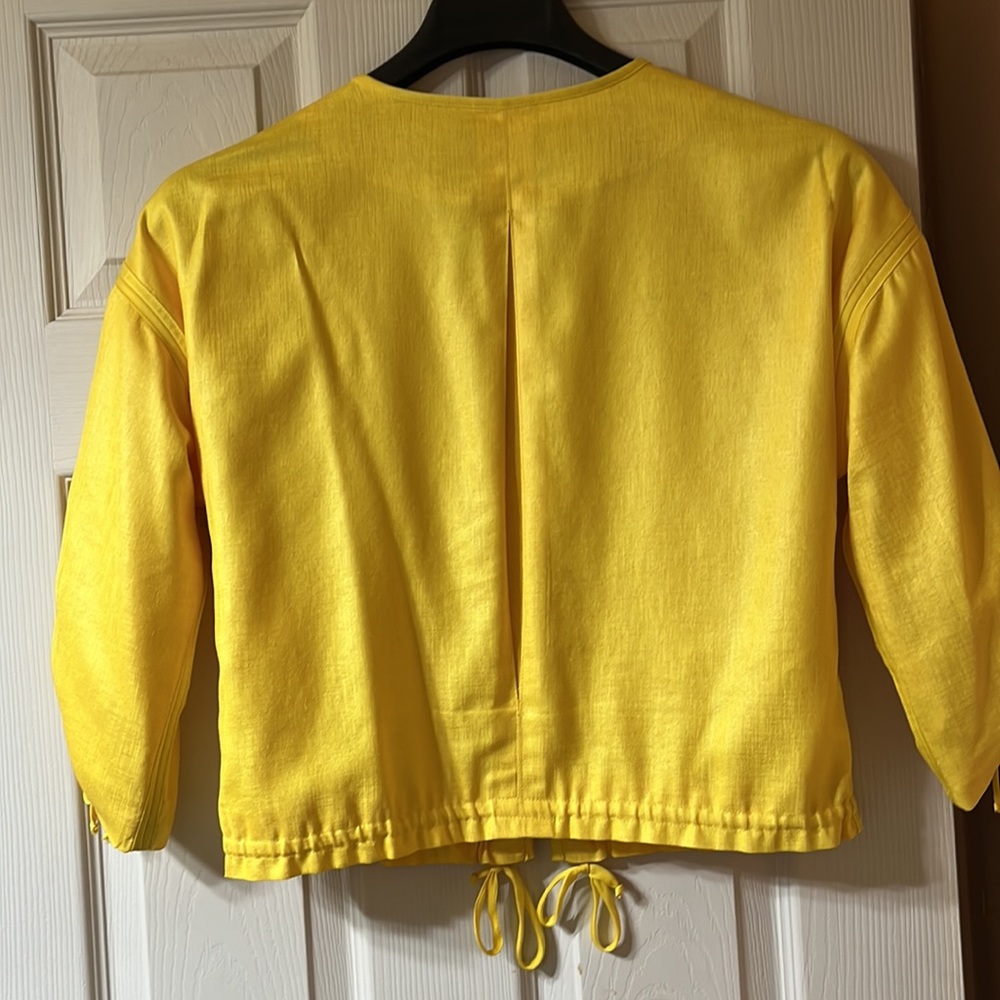 Yellow Cropped Jacket - Gem
